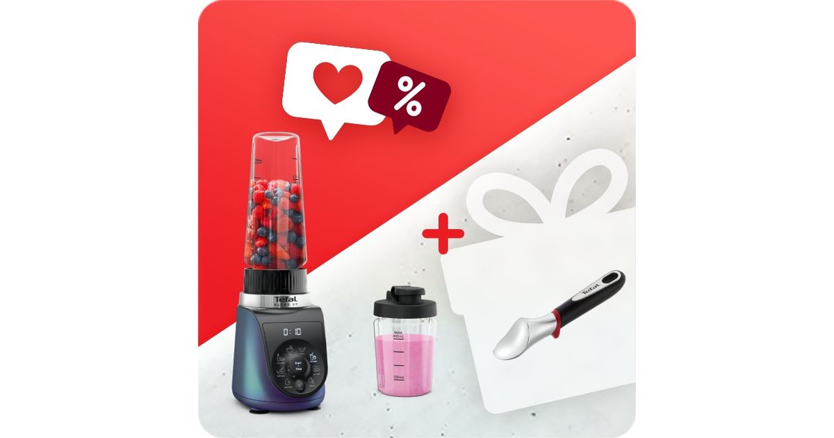 Pachet blender Tefal Blend Up & Cupă de înghețată Ingenio